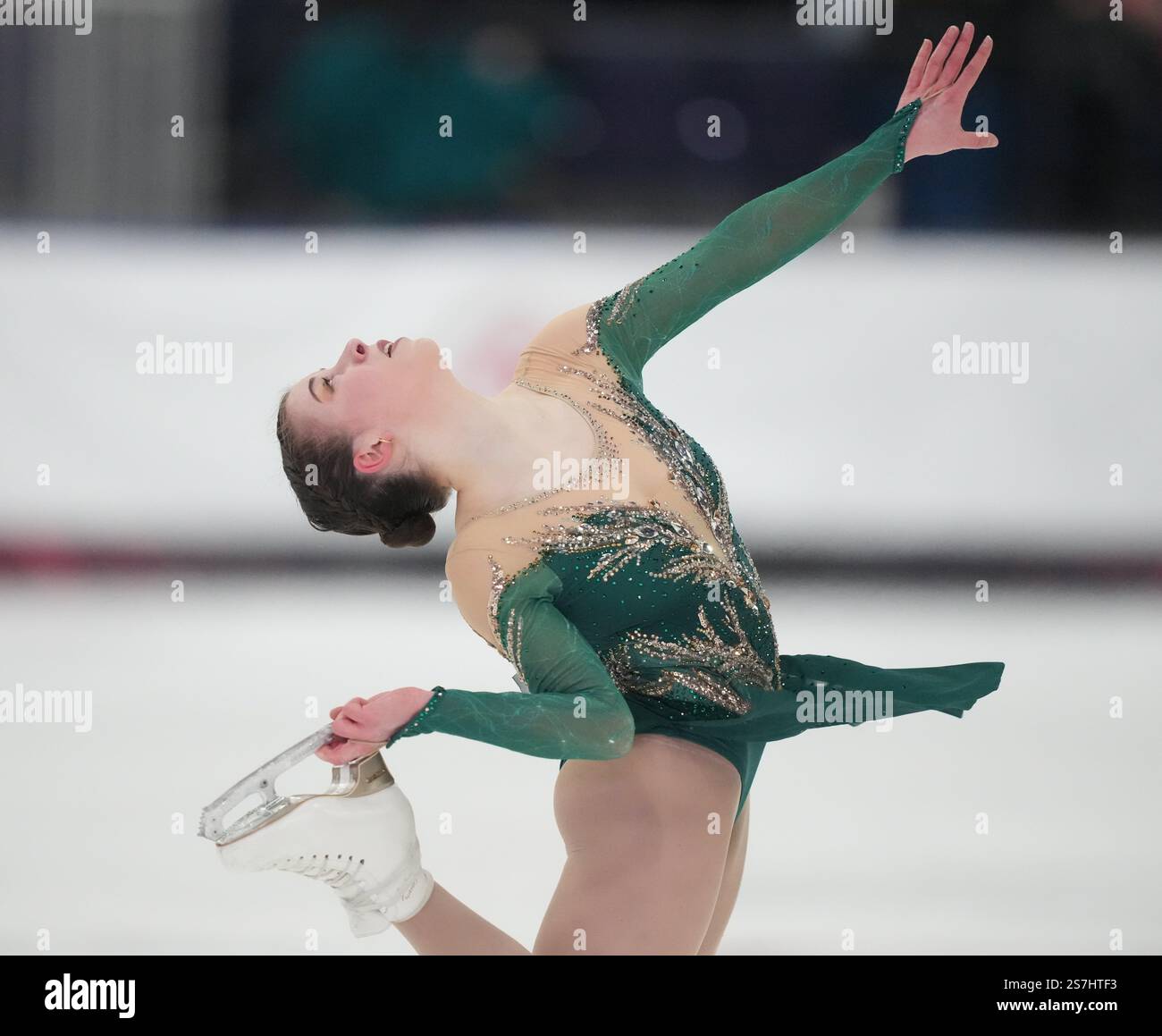 Laval, Canada. 19th Jan, 2025. Sara-Maude Dupuis performs her free ...