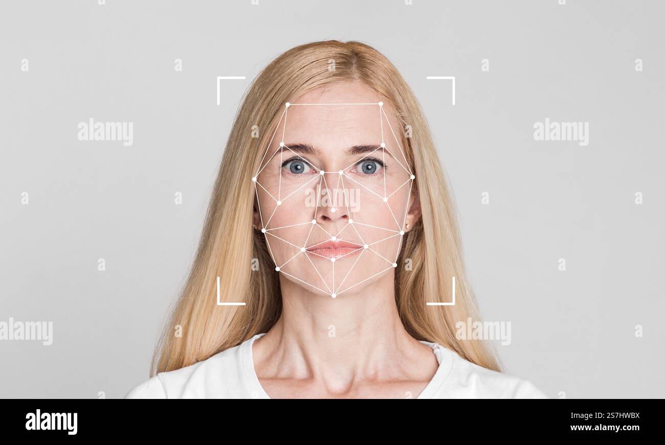 Facial recognition technology used for identification in modern ...