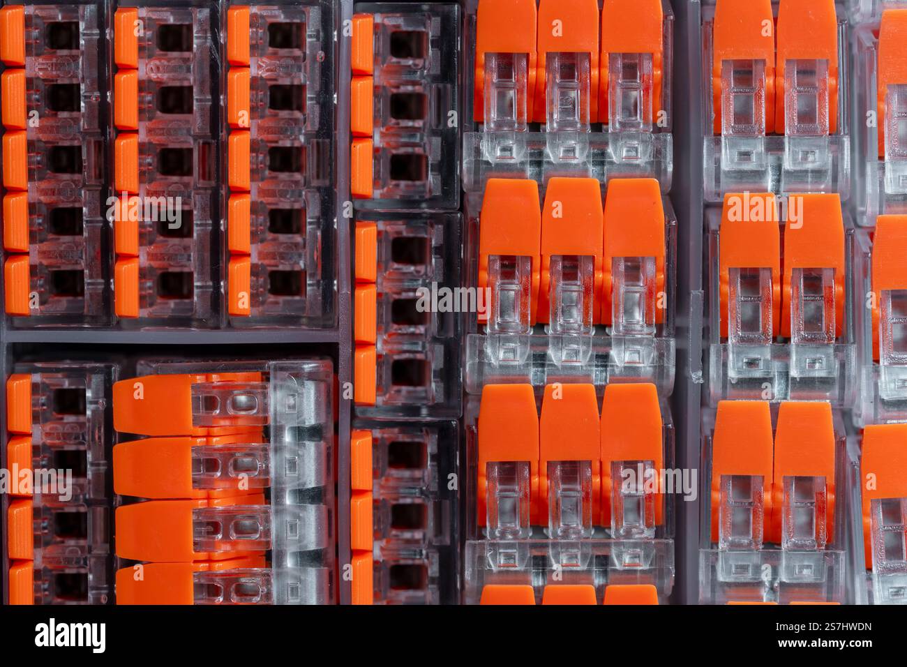 Plastic storage box for different types of electrical wire connectors ...