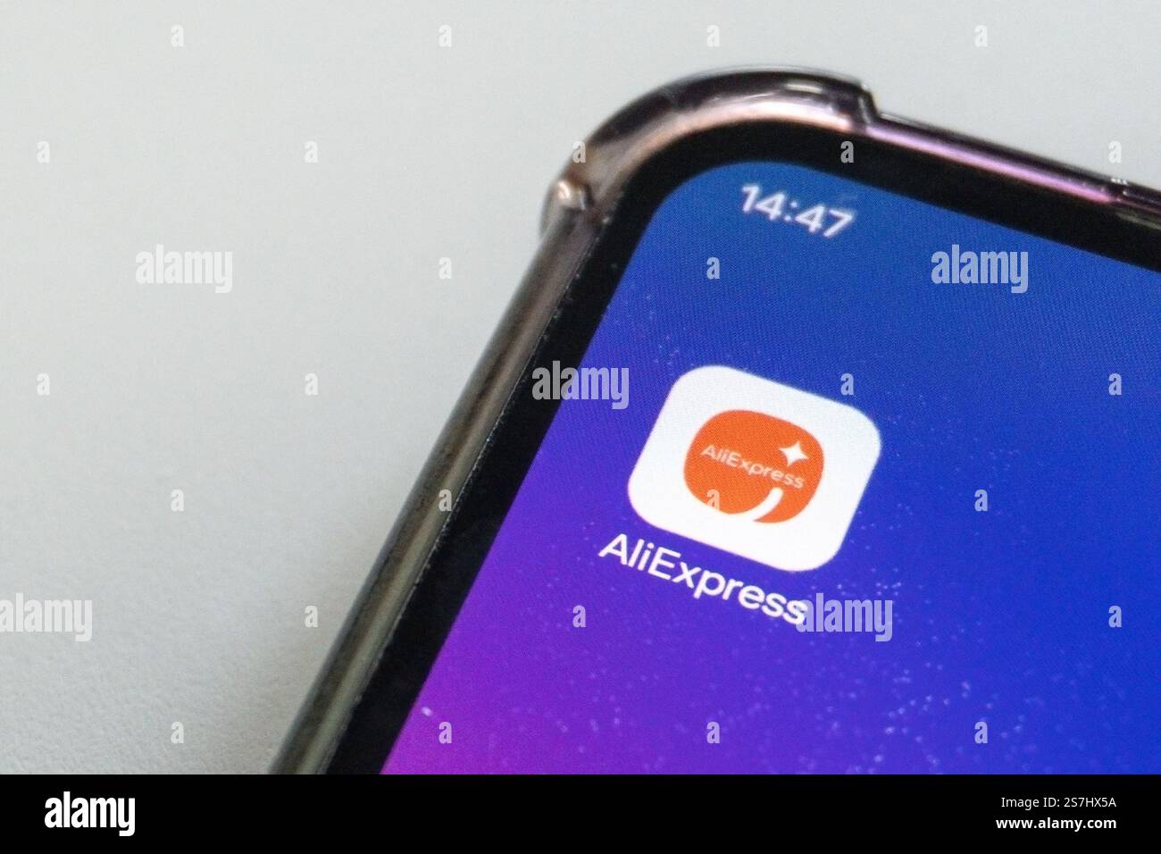 Moscow, Russia - January 19, 2025:Aliexpress app icon on smartphone ...