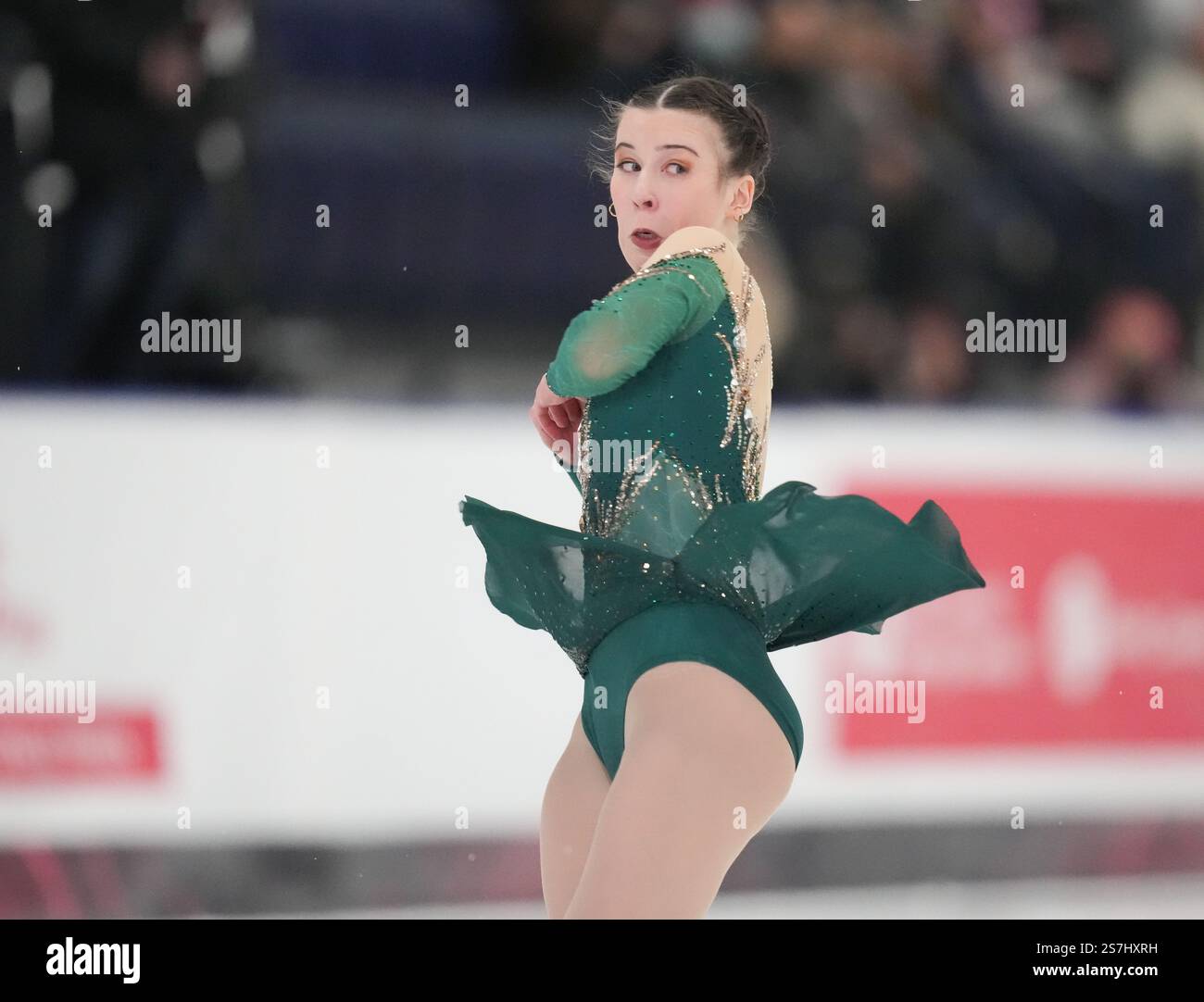 Laval, Canada. 19th Jan, 2025. Sara-Maude Dupuis performs her free ...