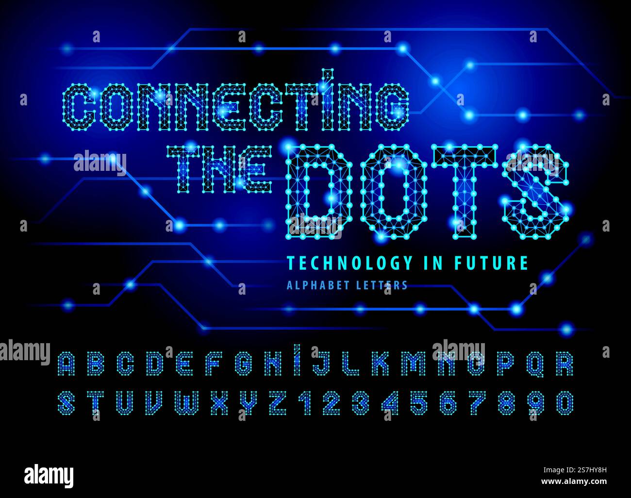 Connecting lines and dots Alphabet Letters and numbers, Network ...