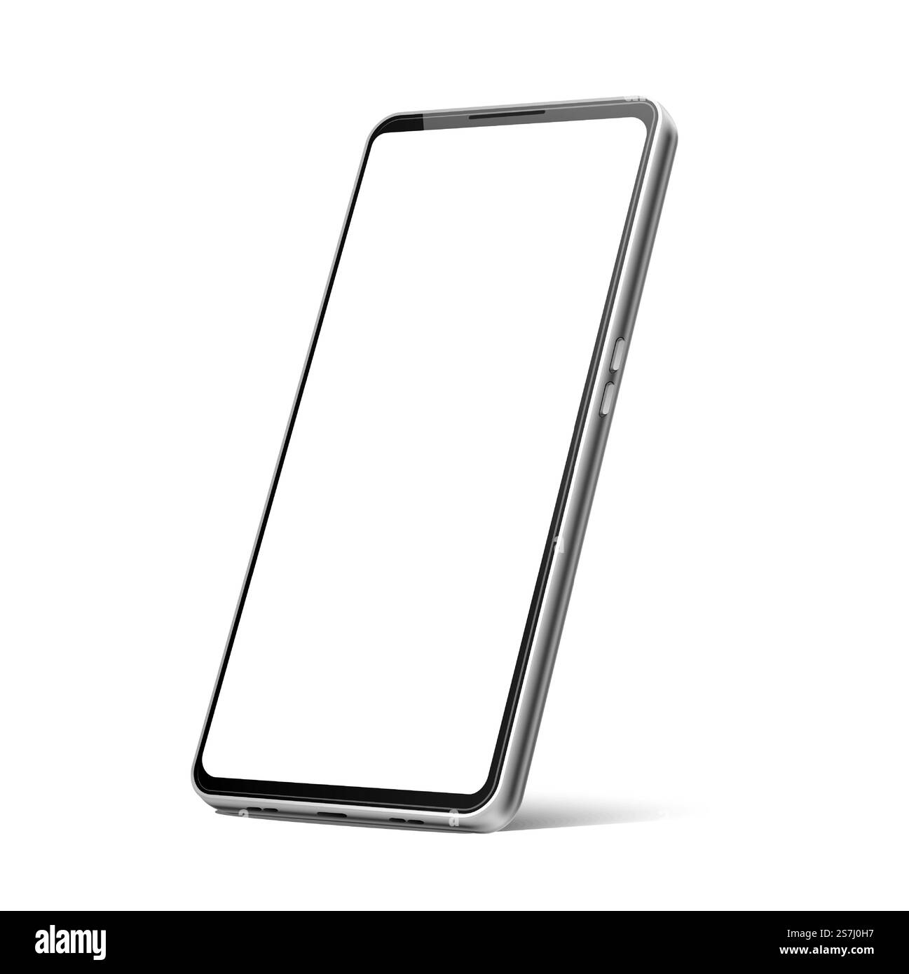 Realistic frameless smartphone mockup. Vector blank modern phone ...