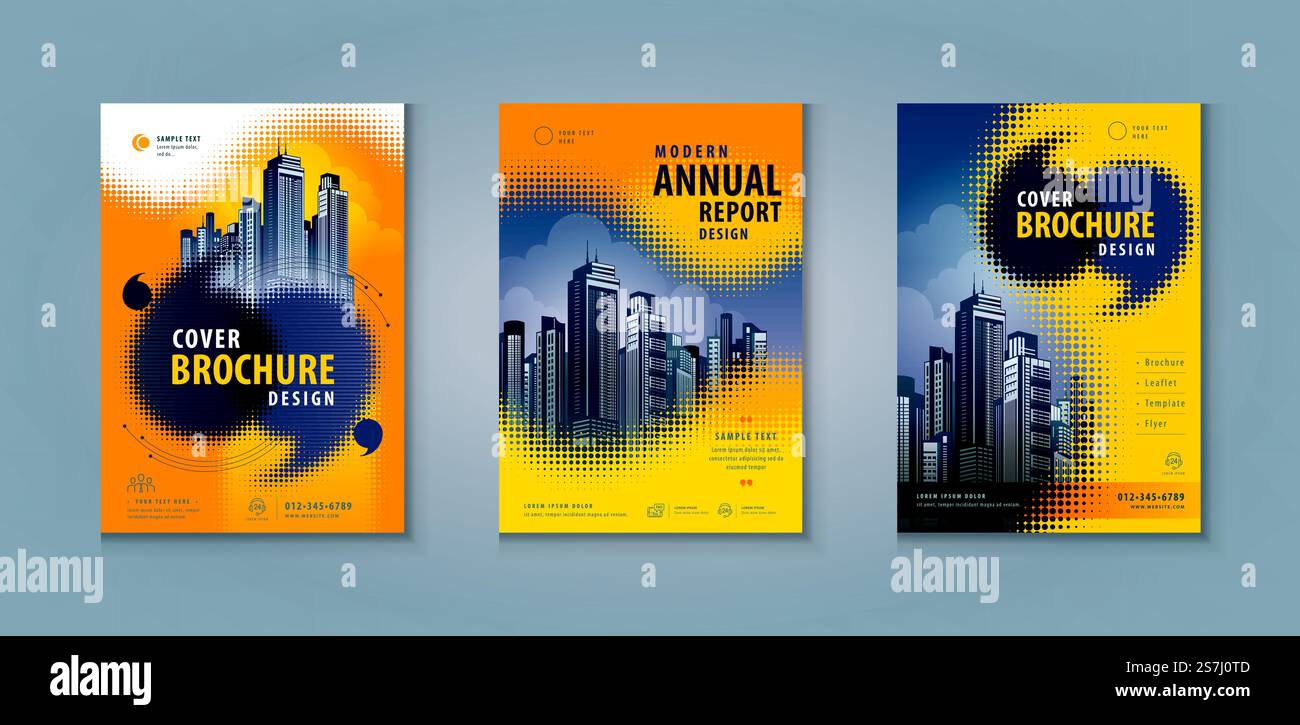 Business Leaflet Brochure Flyer template design. Corporate book cover ...