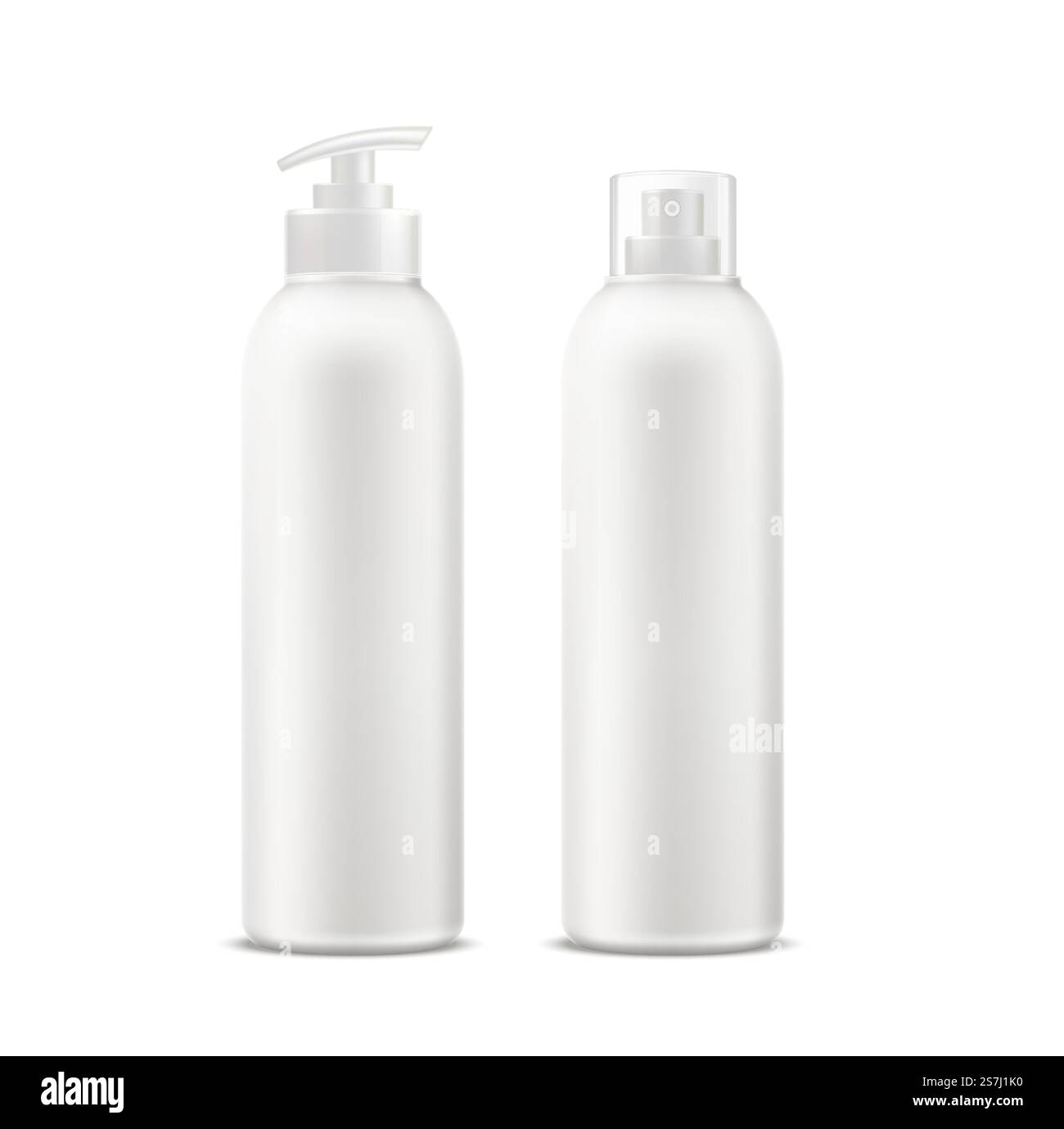 Realistic spa cream tube, deodorant bottle with dispenser mock up set ...