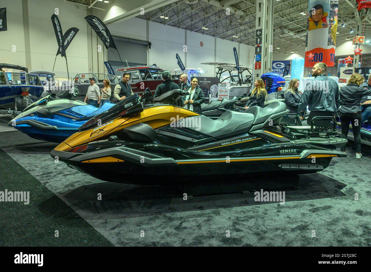 Toronto, ON, Canada – January 18, 2025: Display of personal watercraft ...