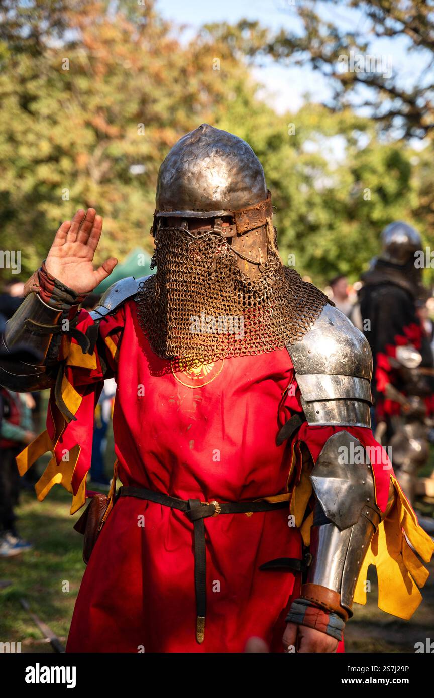 a man in medieval armor Stock Photo - Alamy