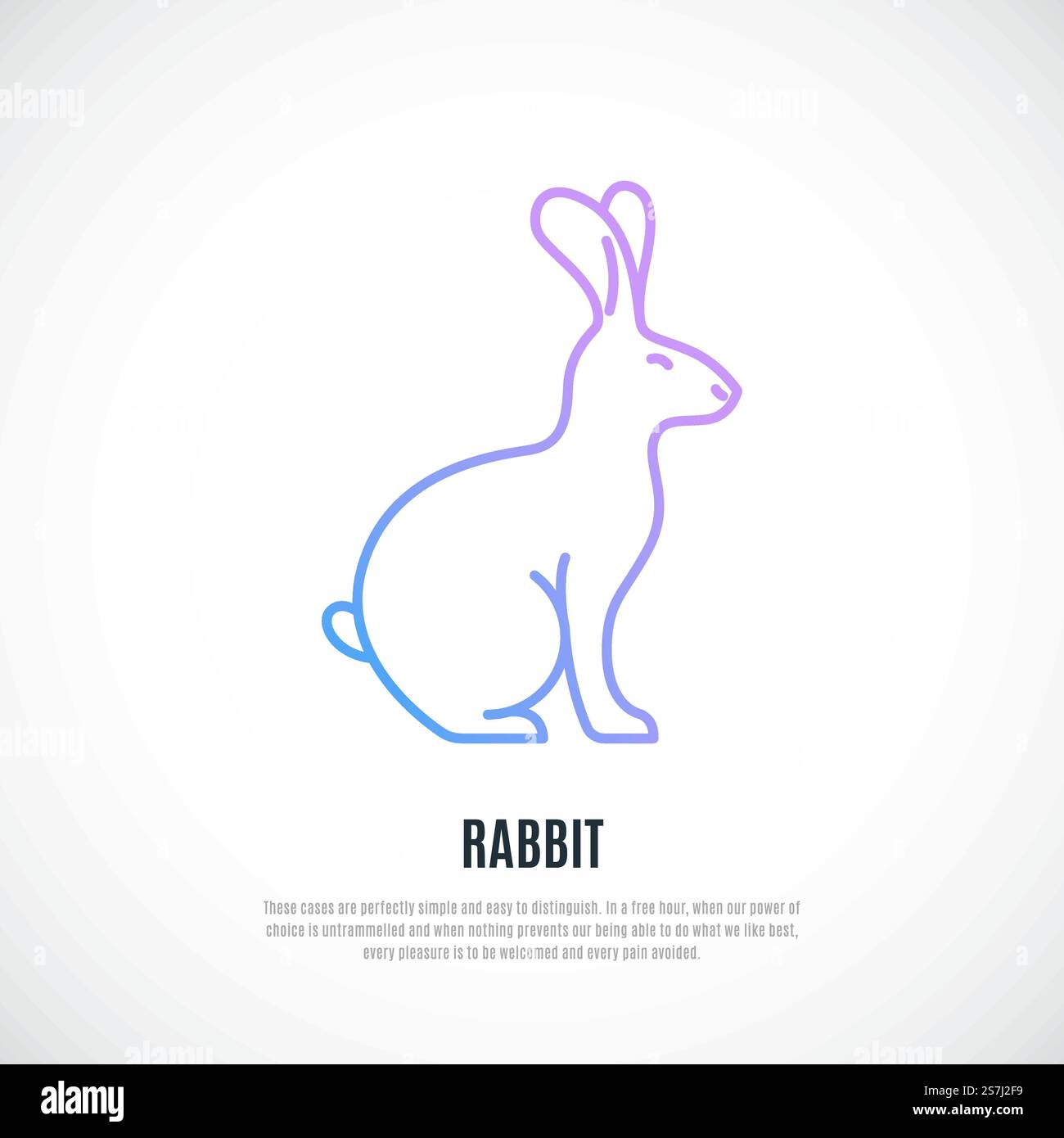 Rabbit silhouette isolated on white background. Simple Bunny icon ...