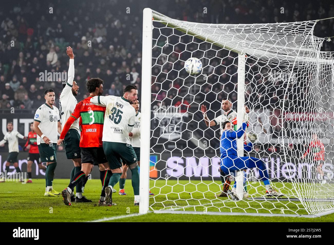 NIJMEGEN - Vito van Crooij of NEC Nijmegen scores the 2-1 during the ...