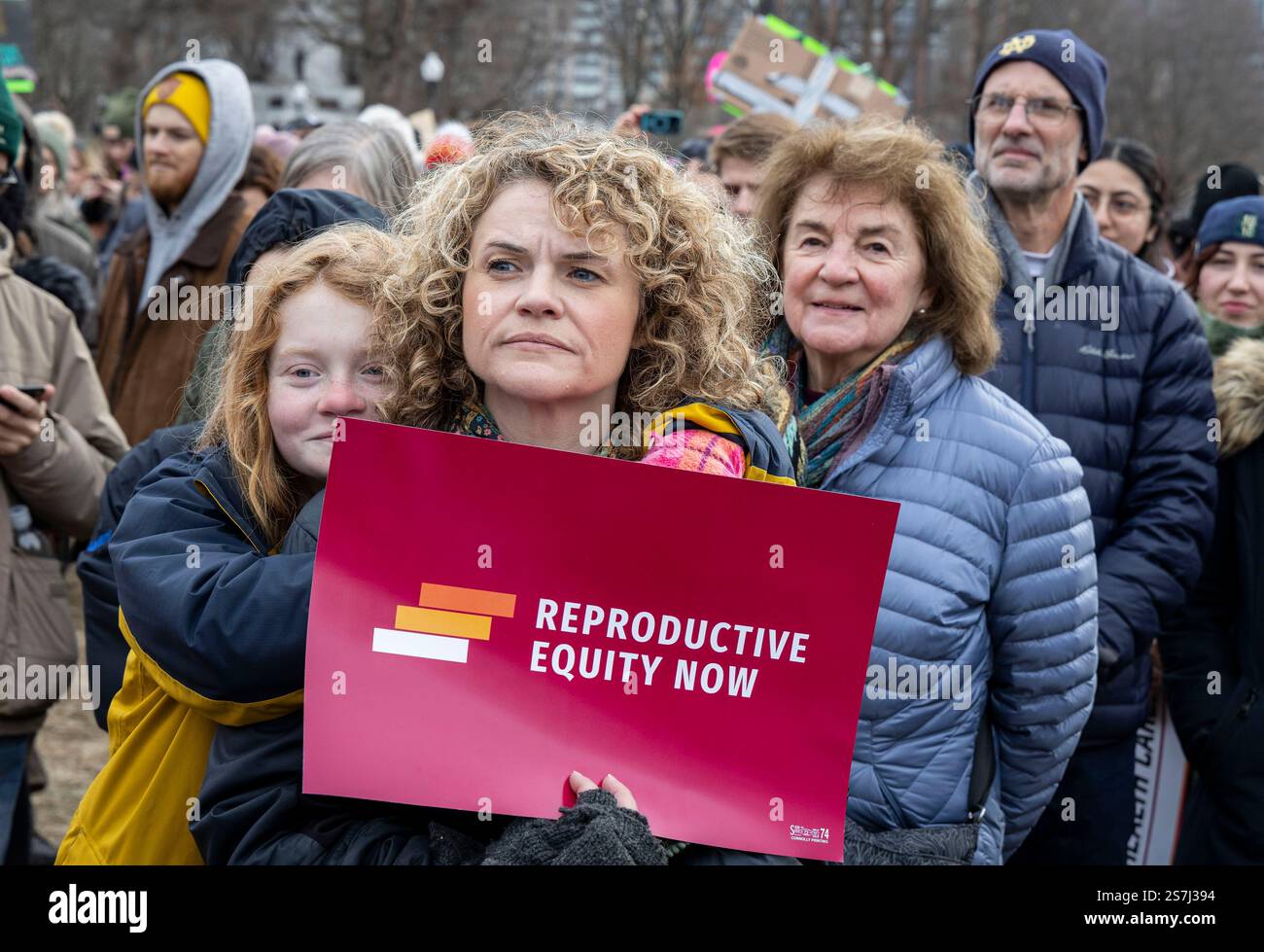 Jan. 18, 2025. Boston, MA. About a thousand people rallied on the ...