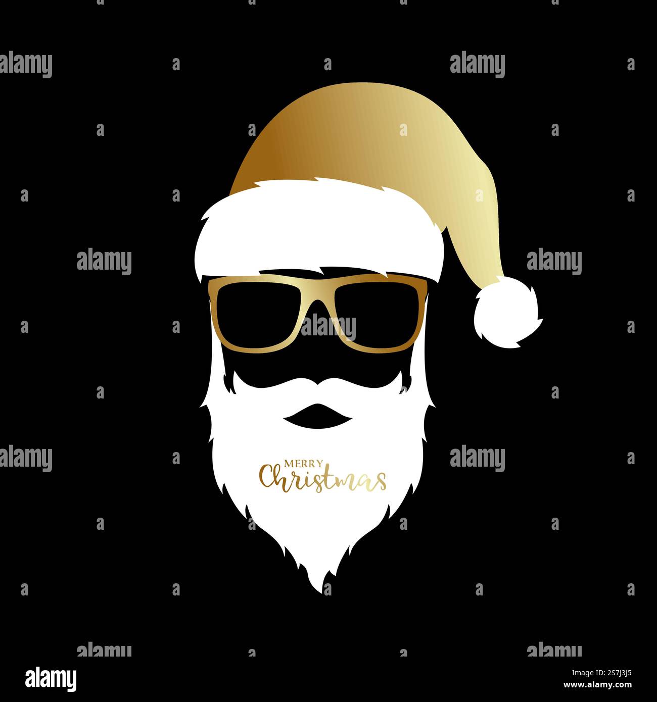 Golden santa claus hat Stock Vector Images - Alamy