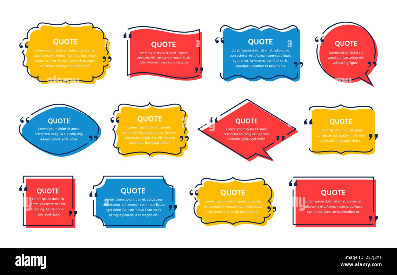 Quote text box. Vector. Quotations frame. Decorative vintage templates ...