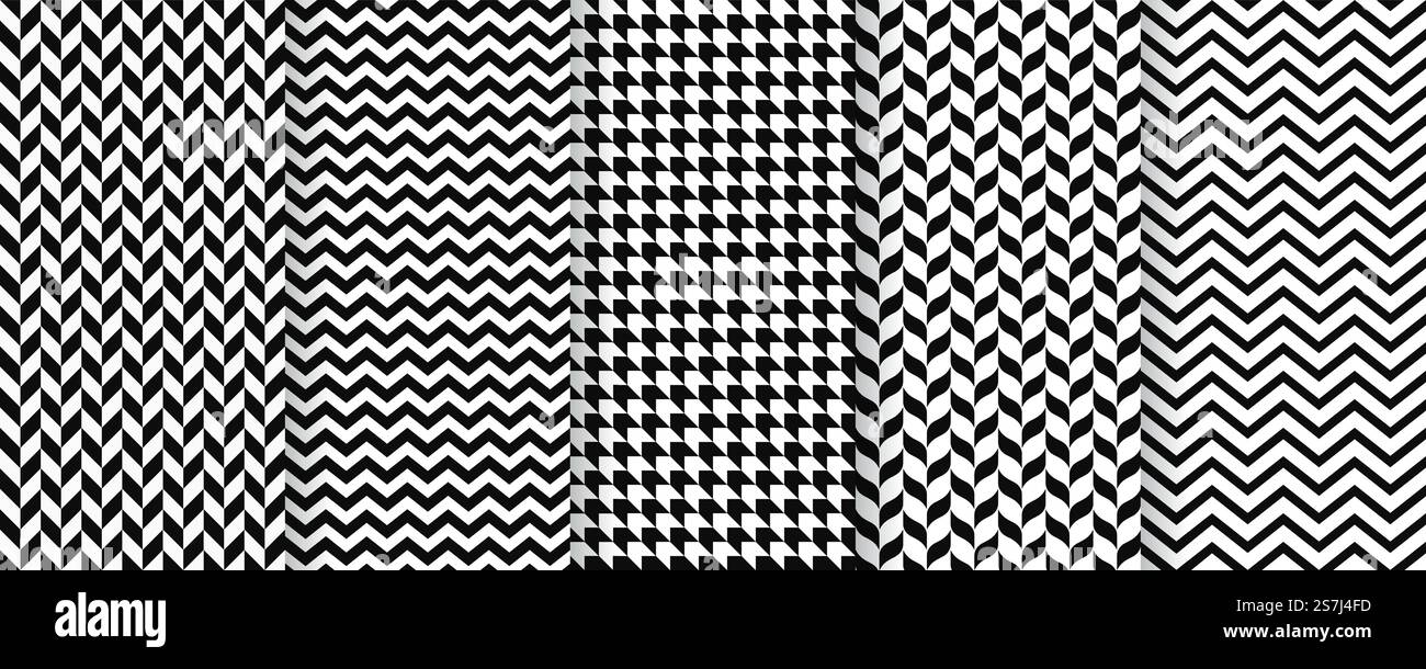 Herringbone Seamless Pattern Vector Twill Print With Herring Bone Zig Zag Chevron Tweed