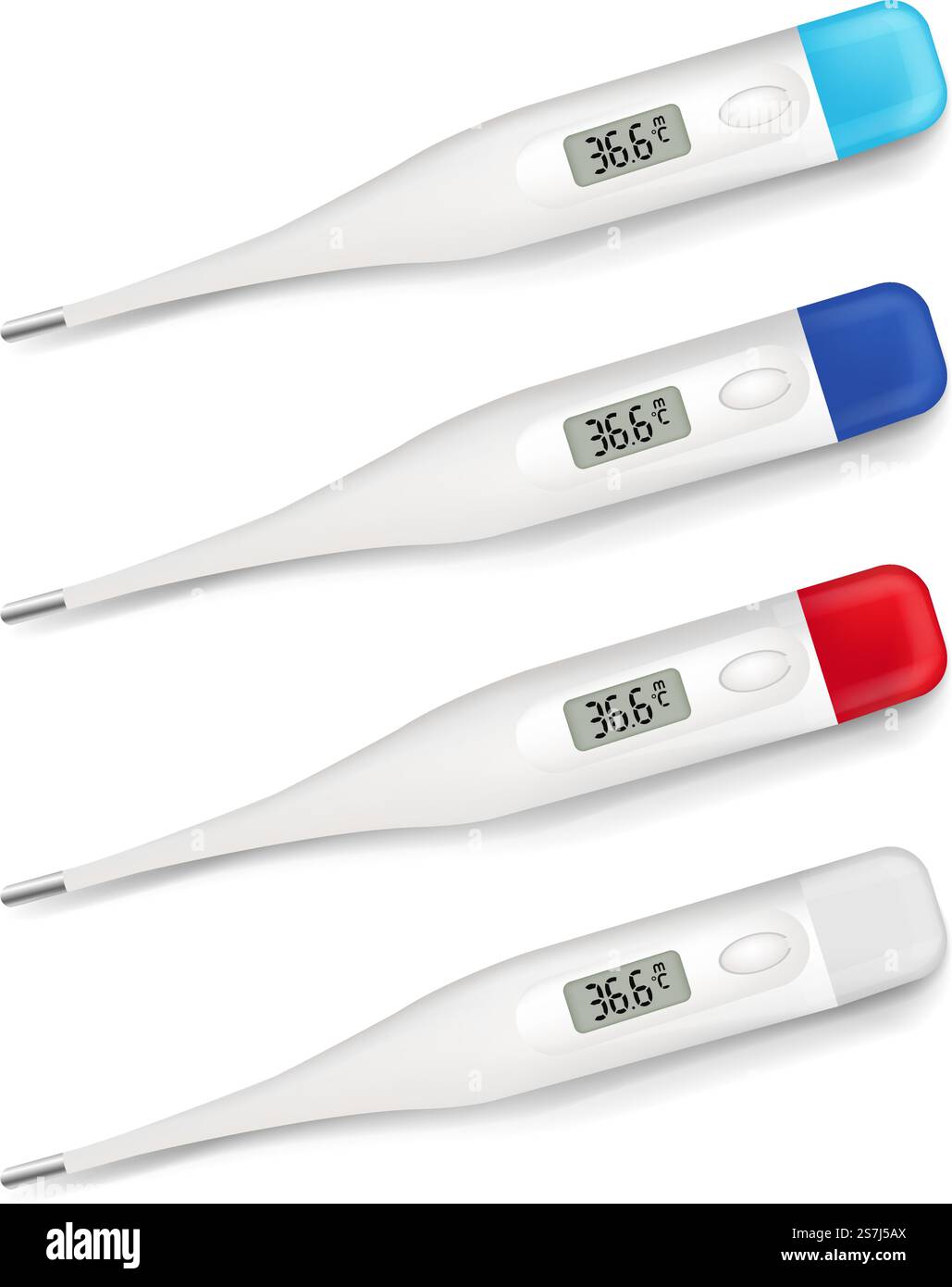 Electronic Thermometer Big Set Isolated. Electronic Thermometer Big Set ...