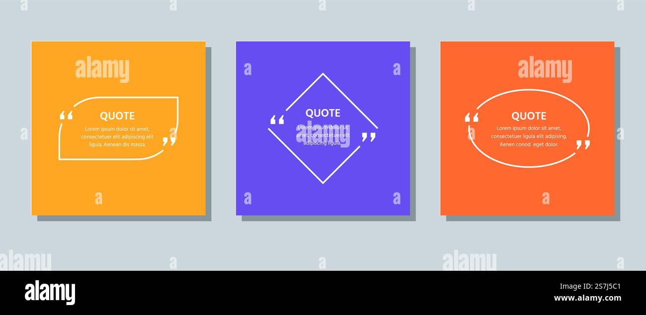 Quote Frame Box Vector Quotations Text Template Info Comments And Messages In Textboxes