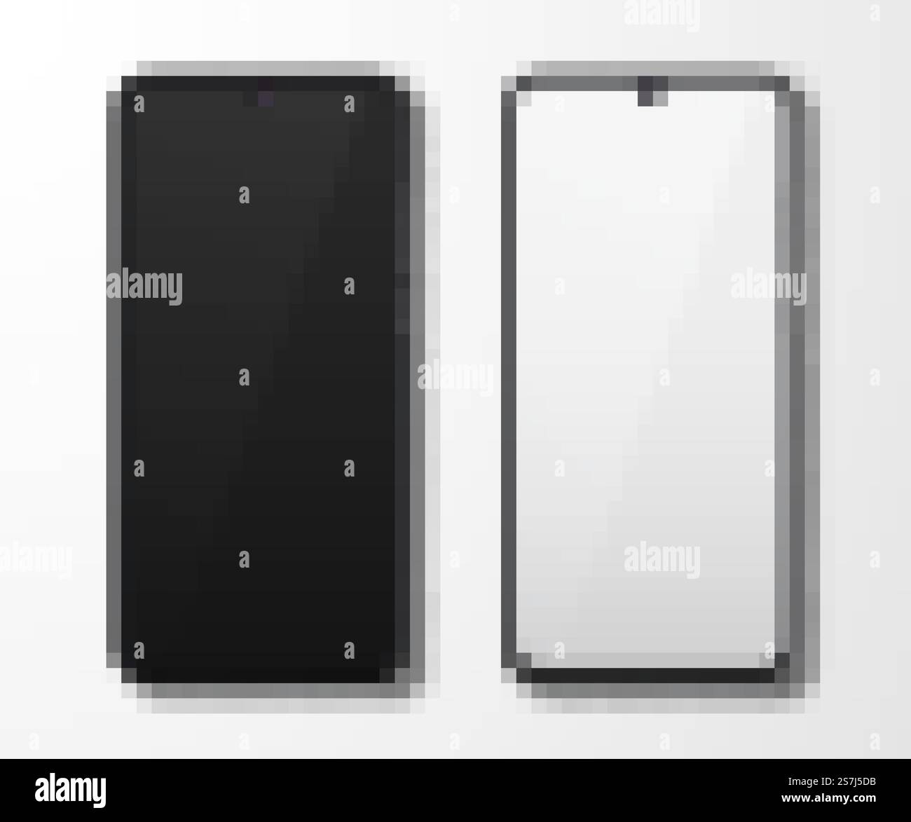 Realistic smartphone mock up set. Mobile phone display isolated on ...