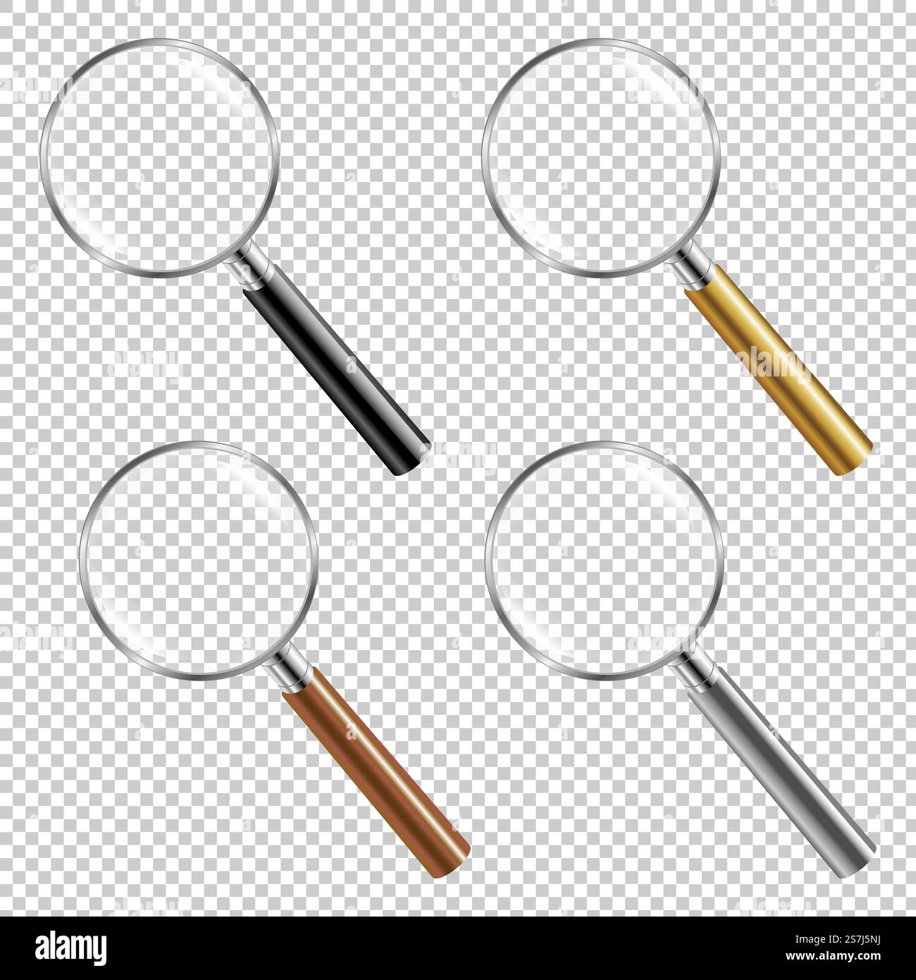Magnifying glass set gradient mesh hi-res stock photography and images ...