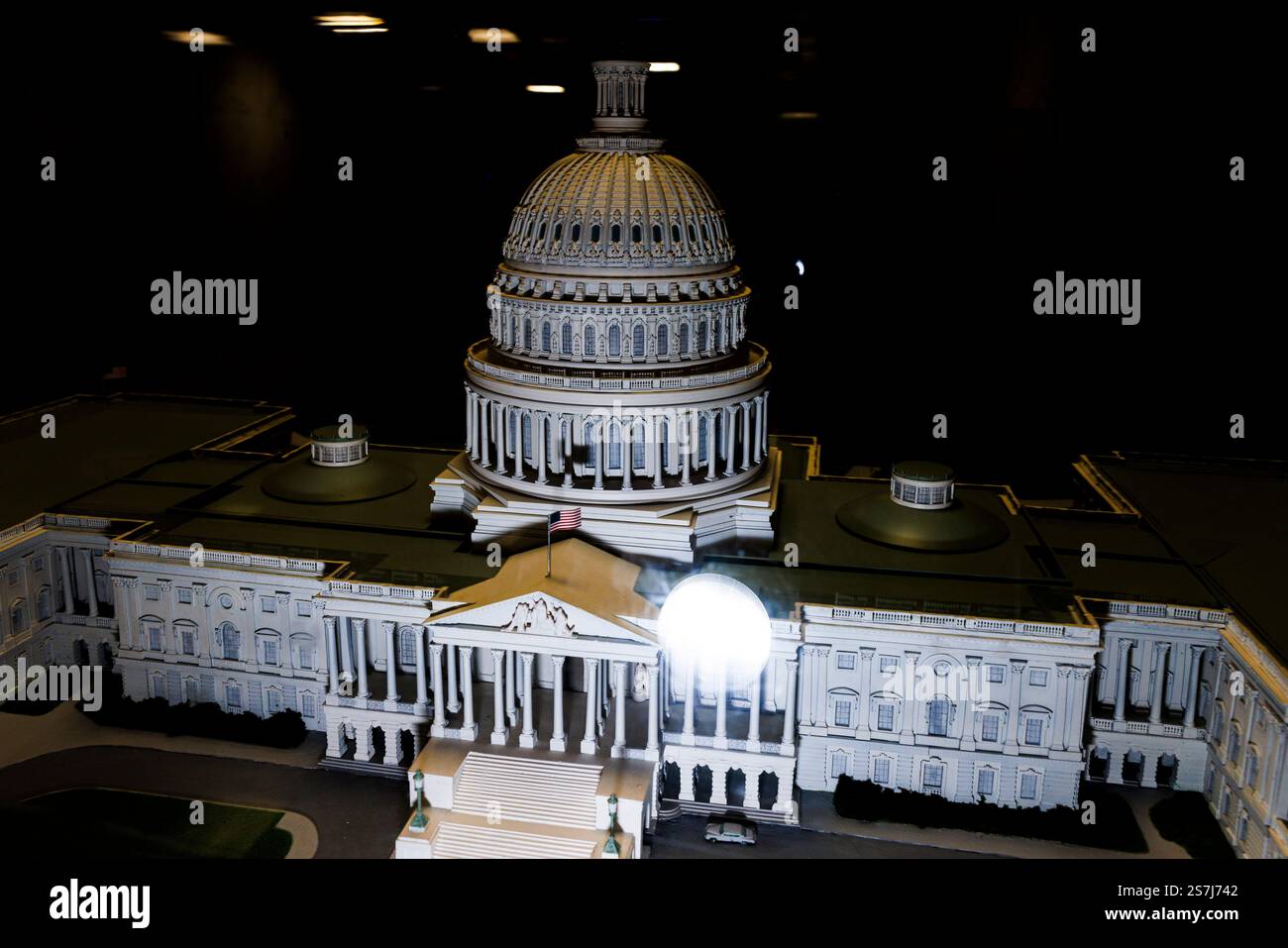 Washington, United States. 19th Jan, 2025. A miniature Capitol Building ...