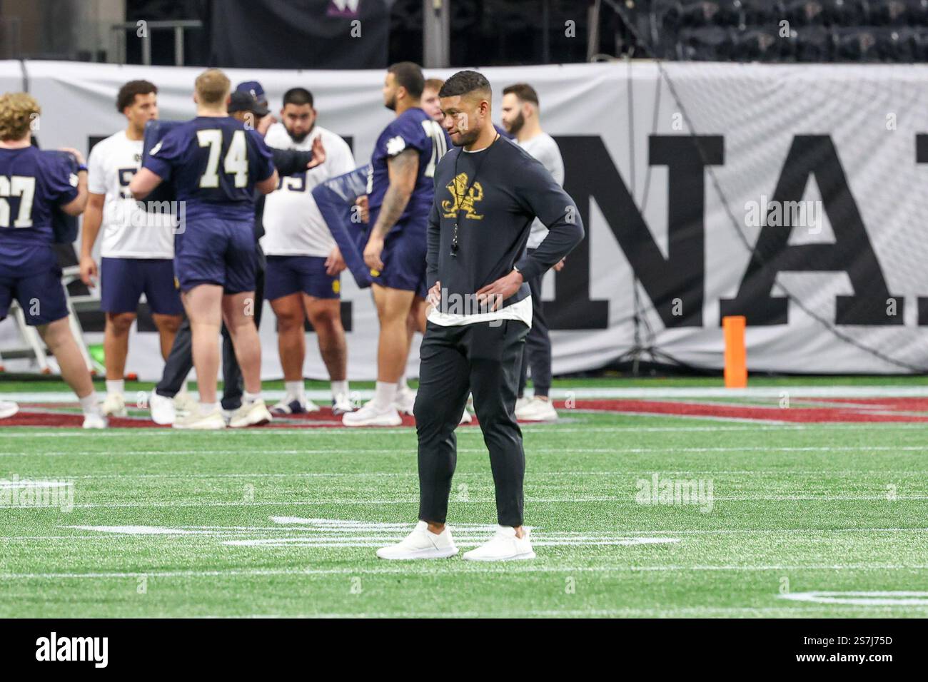 January 18, 2025: Notre Dame Fighting Irish head coach Marcus Freeman ...