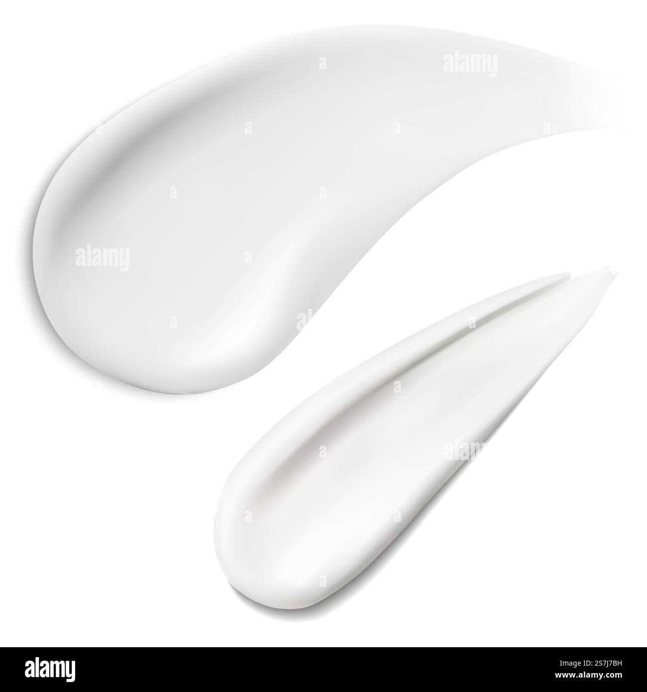 Cosmetic creme texture. Face cream smear, vector illustration ...