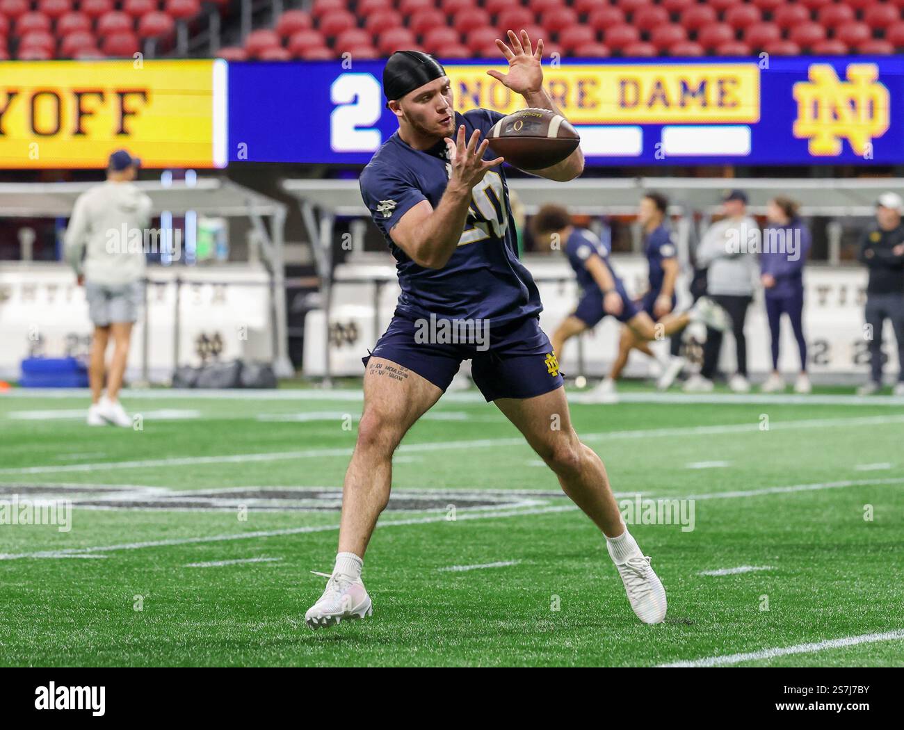 January 18, 2025: Notre Dame Fighting Irish running back Aneyas Williams (20) at practice ahead ...