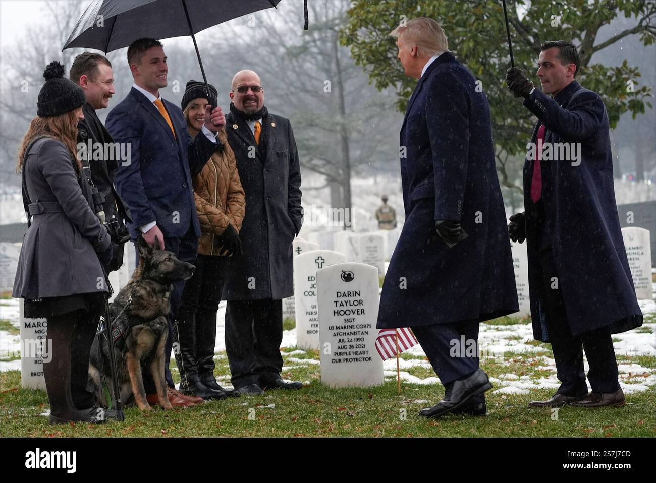 President-elect Donald Trump greets the family of Marine Corps Staff ...