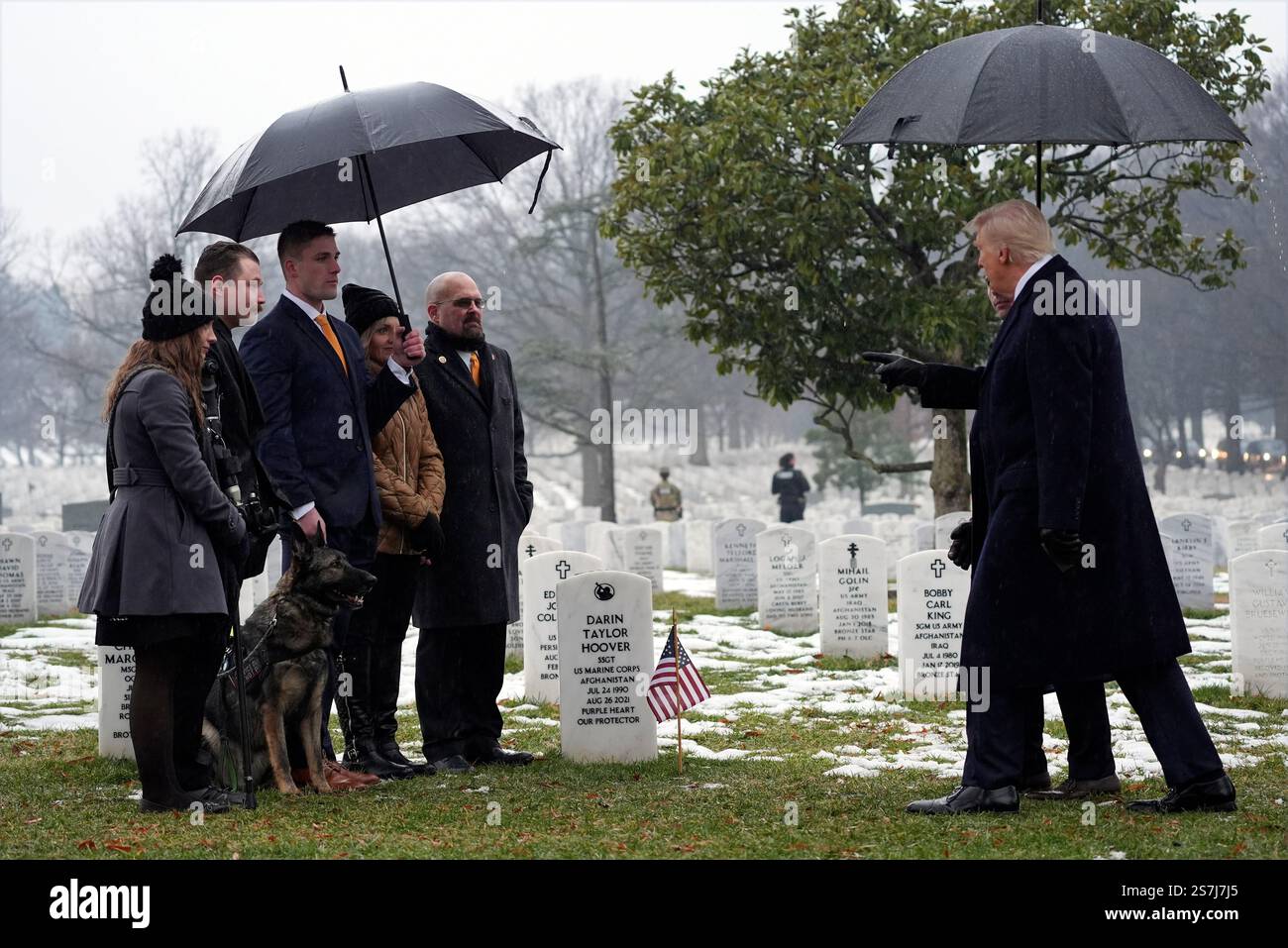 President-elect Donald Trump greets the family of Marine Corps Staff ...