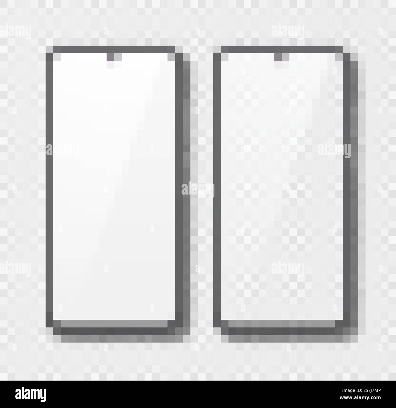 Realistic smartphone mock up set. Mobile phone display isolated on ...