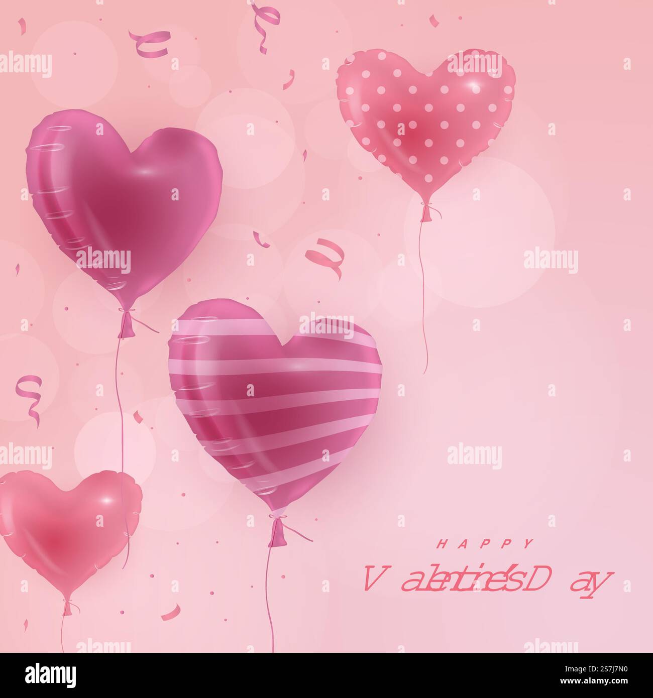 Pink glossy realistic heart Stock Vector Images - Alamy
