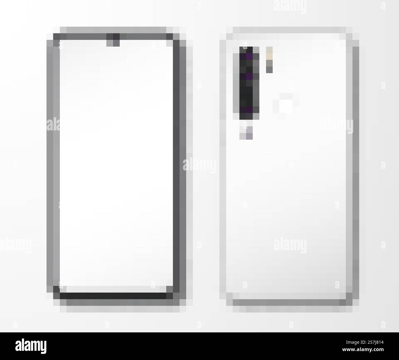 Realistic smartphone mock up set. Mobile phone display isolated on ...