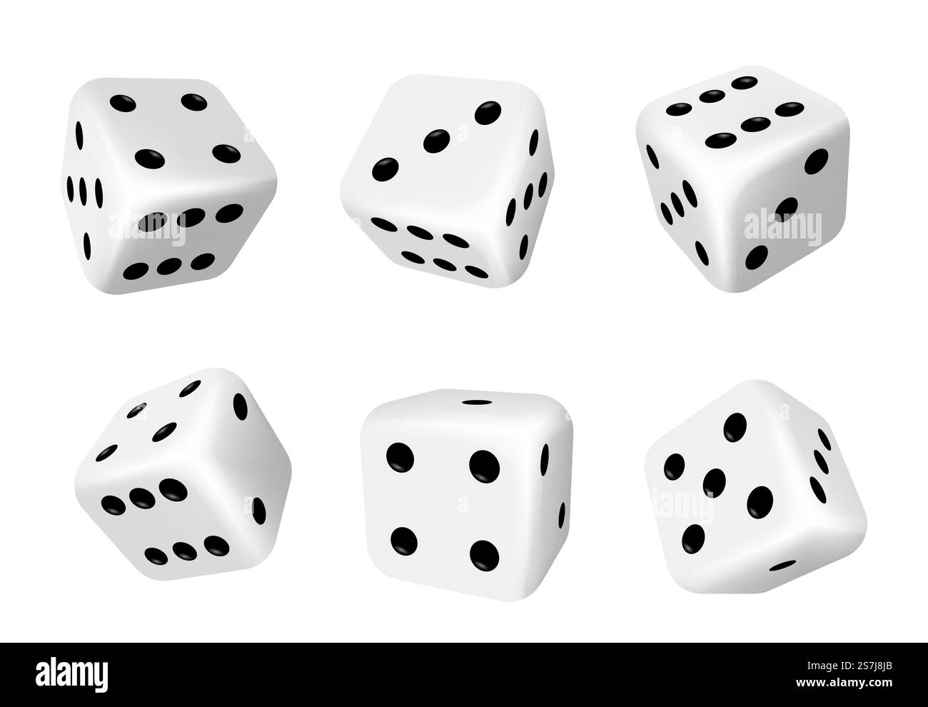 Dice isolated 3d objects of vector gambling games design hi-res stock ...