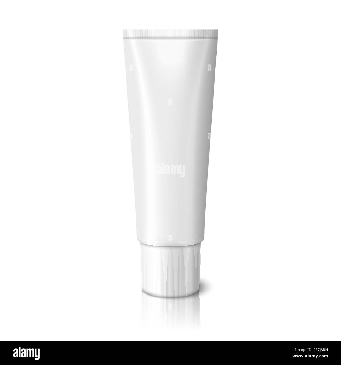 Blank white realistic tube for toothpaste, lotion, cosmetics, medicine ...