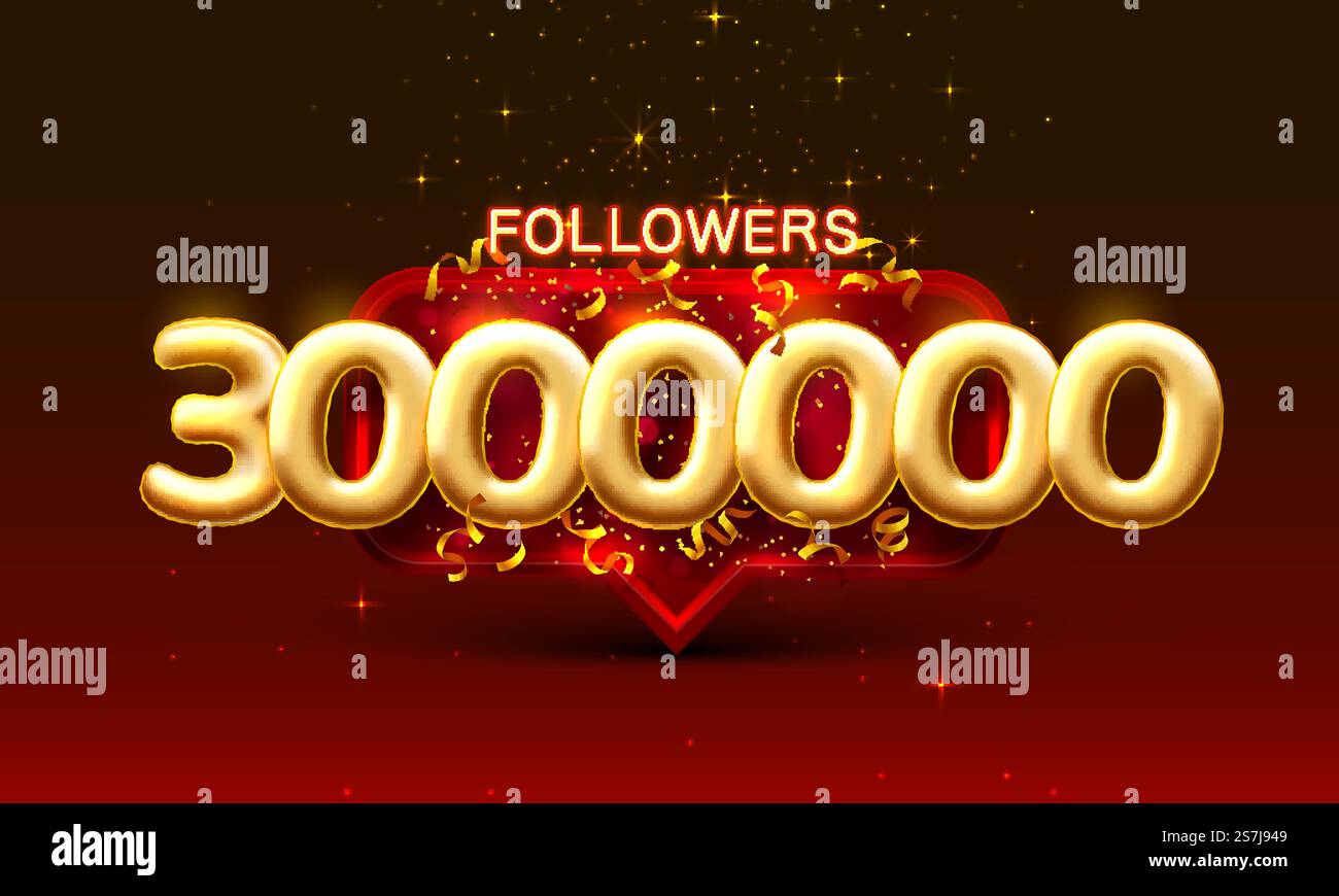 Thank you followers peoples, 3000k online social group, happy banner ...