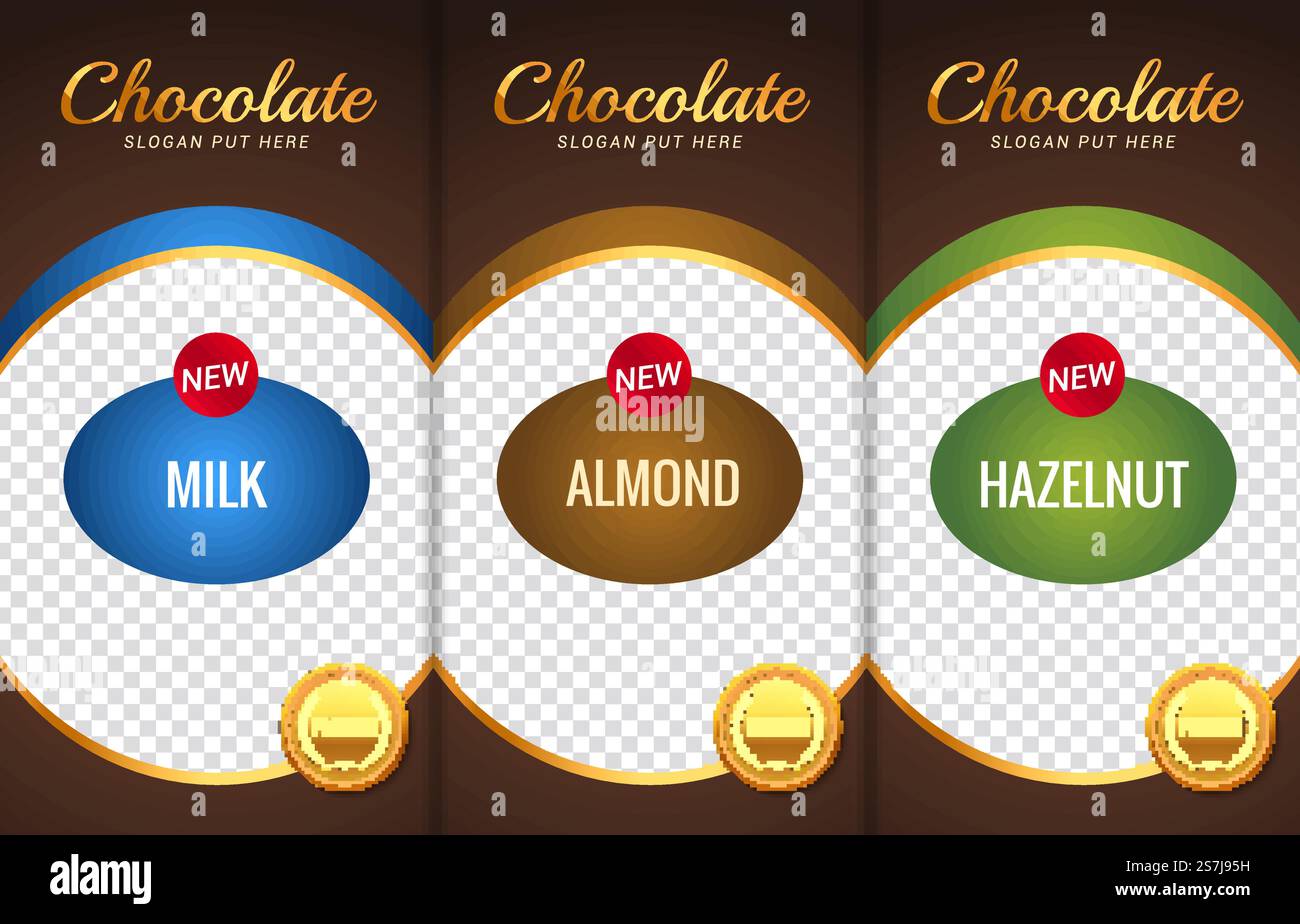 Chocolate bar packaging template design. Chocolate branding product ...