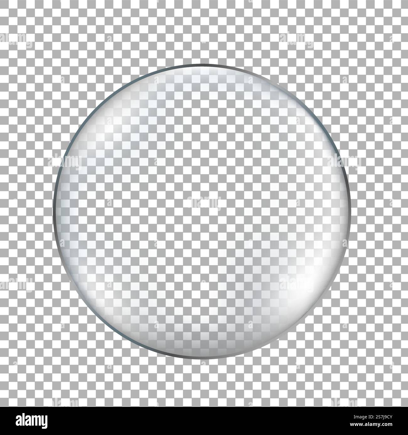 Glass Ball Transparent Background With Gradient Mesh, Vector ...
