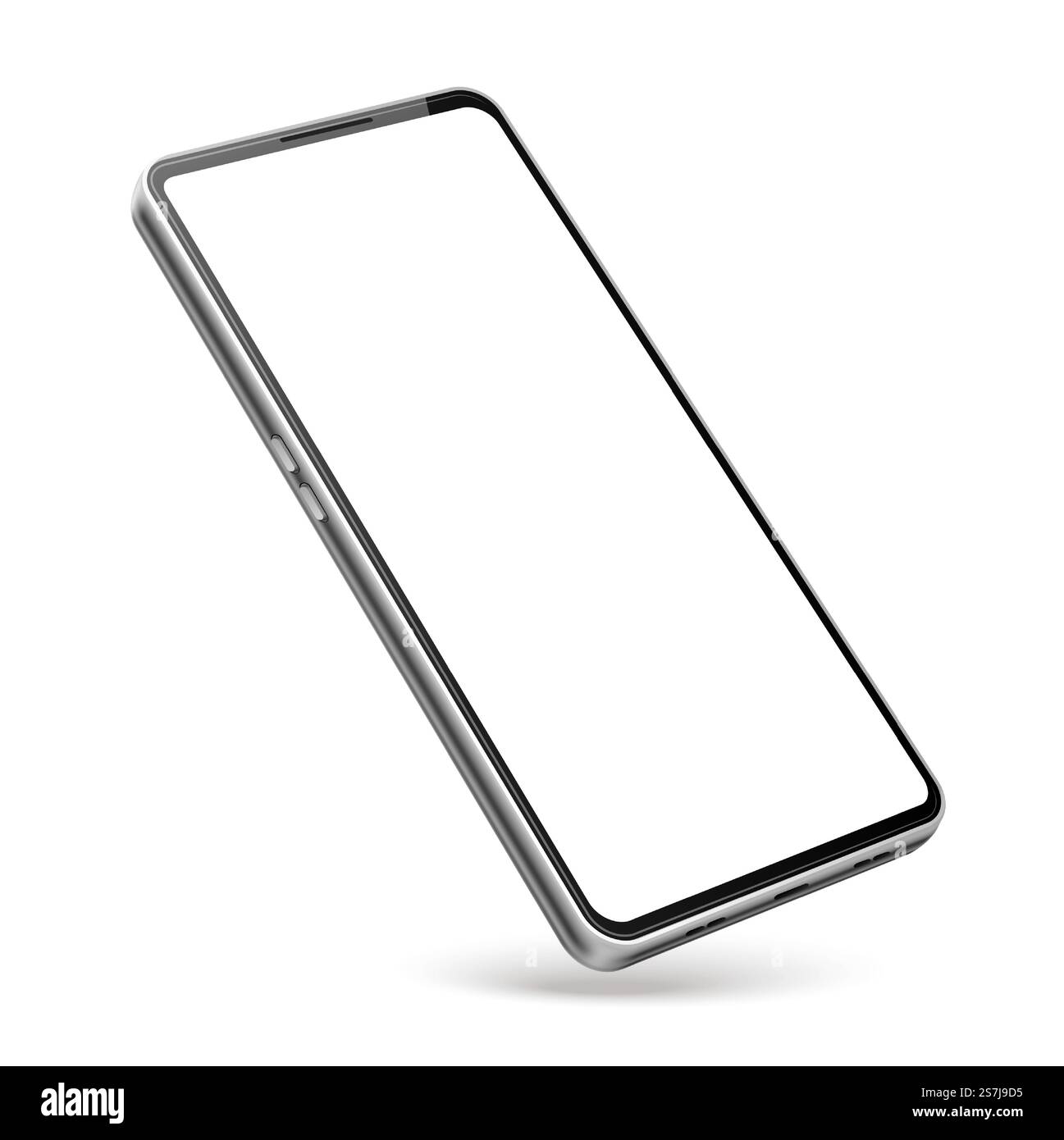 Realistic frameless smartphone mockup. Vector blank modern phone ...