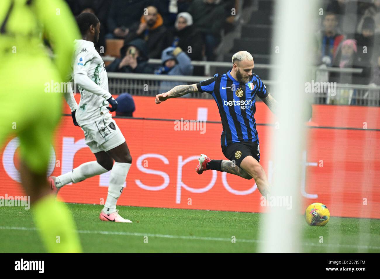 Milan, Italy. 19th Jan, 2025. Federico Dimarco of Inter FC in action during the Italian Serie A ...