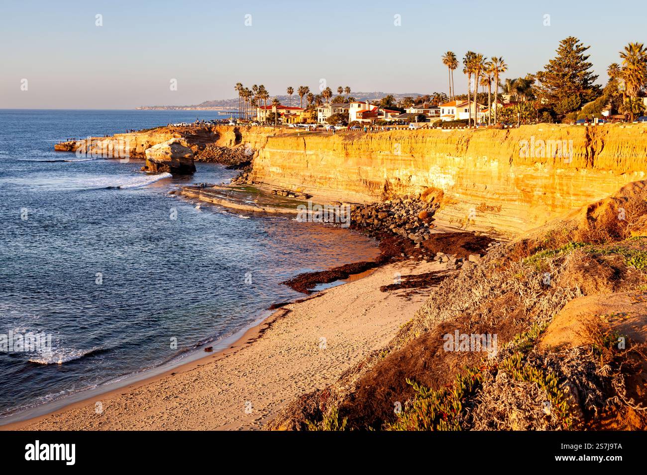The coastlines at Sunset Cliffs are transformed during golden hour ...