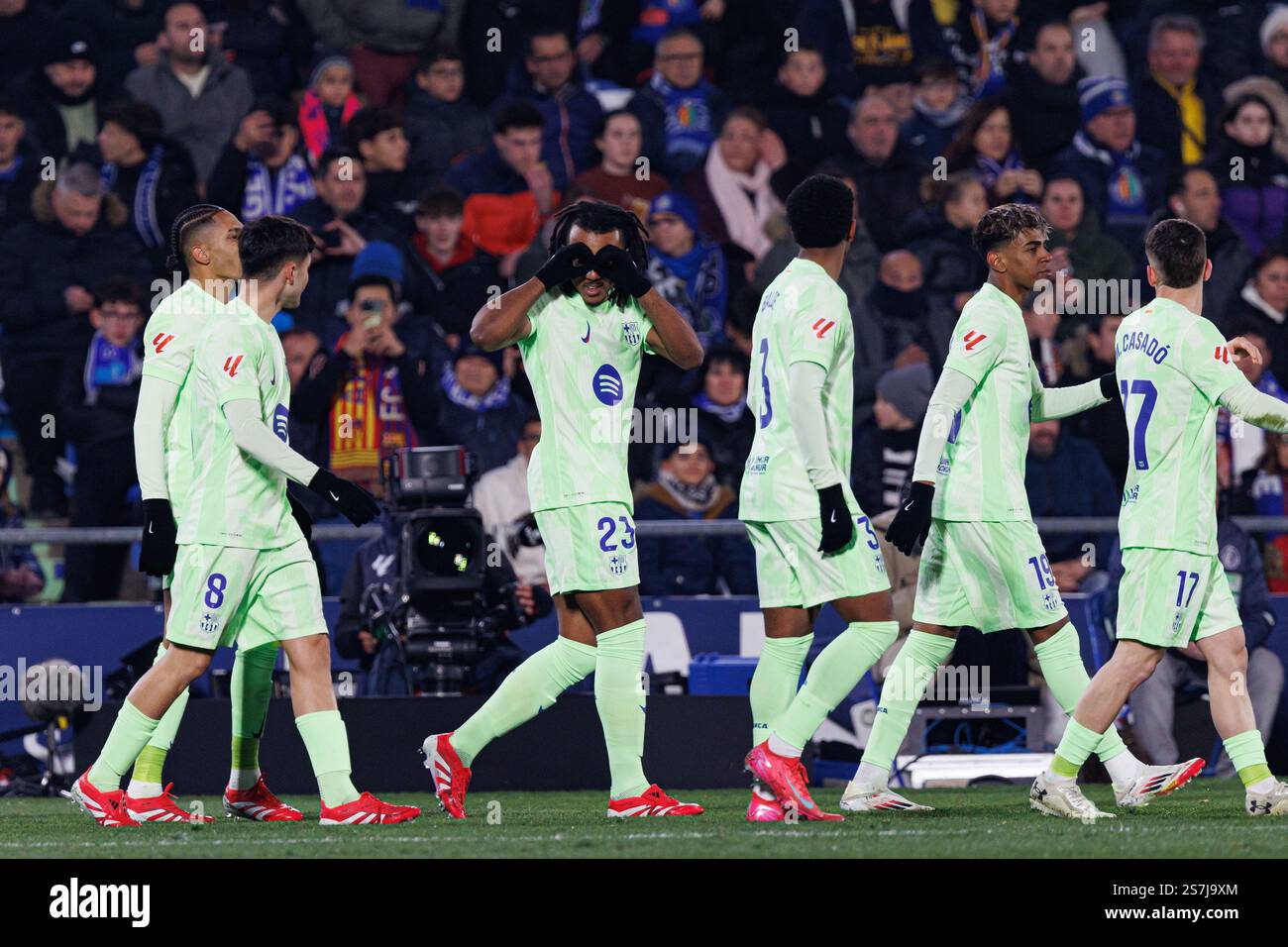 Getafe, Spain. 18th Jan, 2025. Players of FC Barcelona seen in action ...