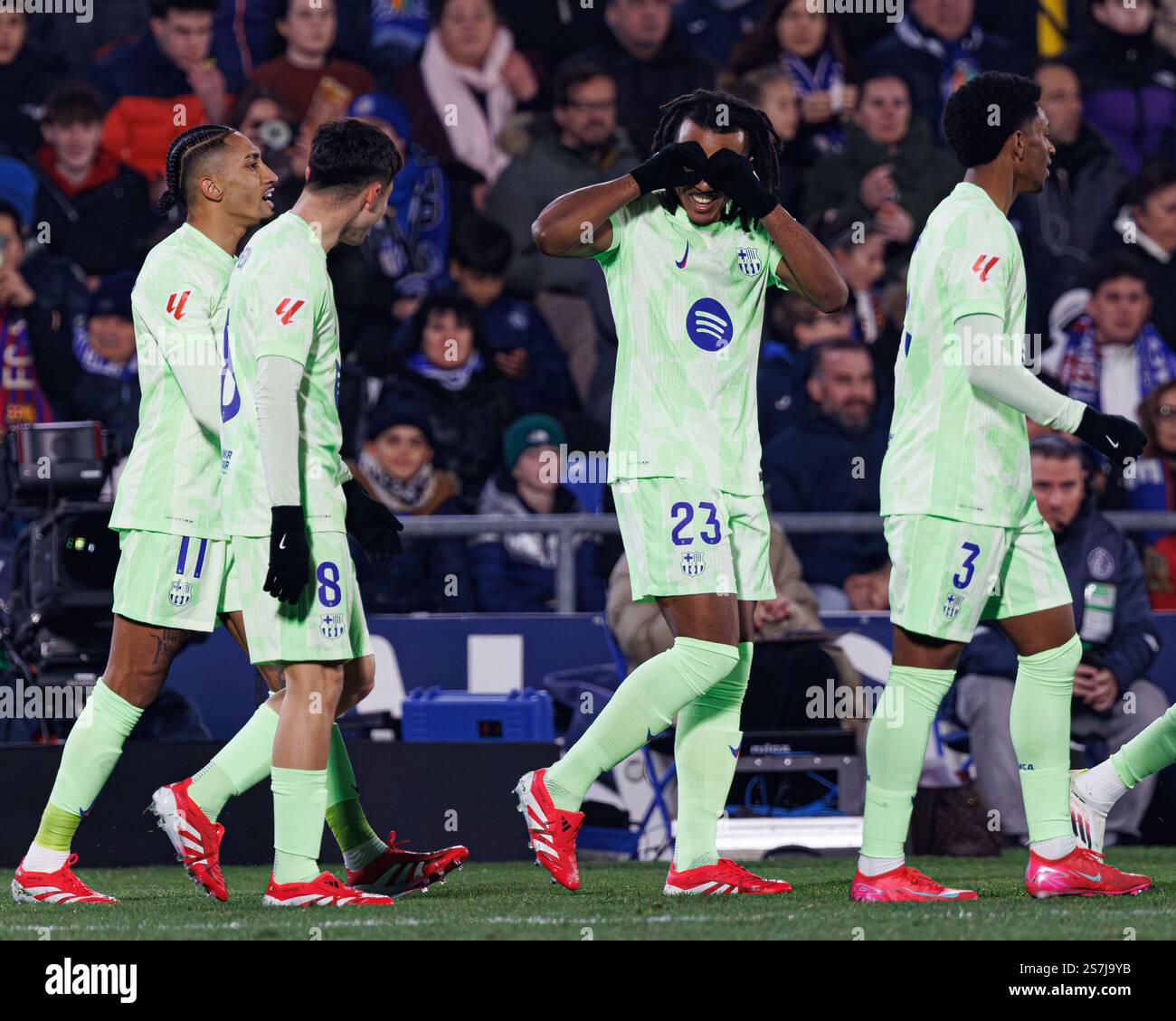 Getafe, Spain. 18th Jan, 2025. Players of FC Barcelona seen in action ...