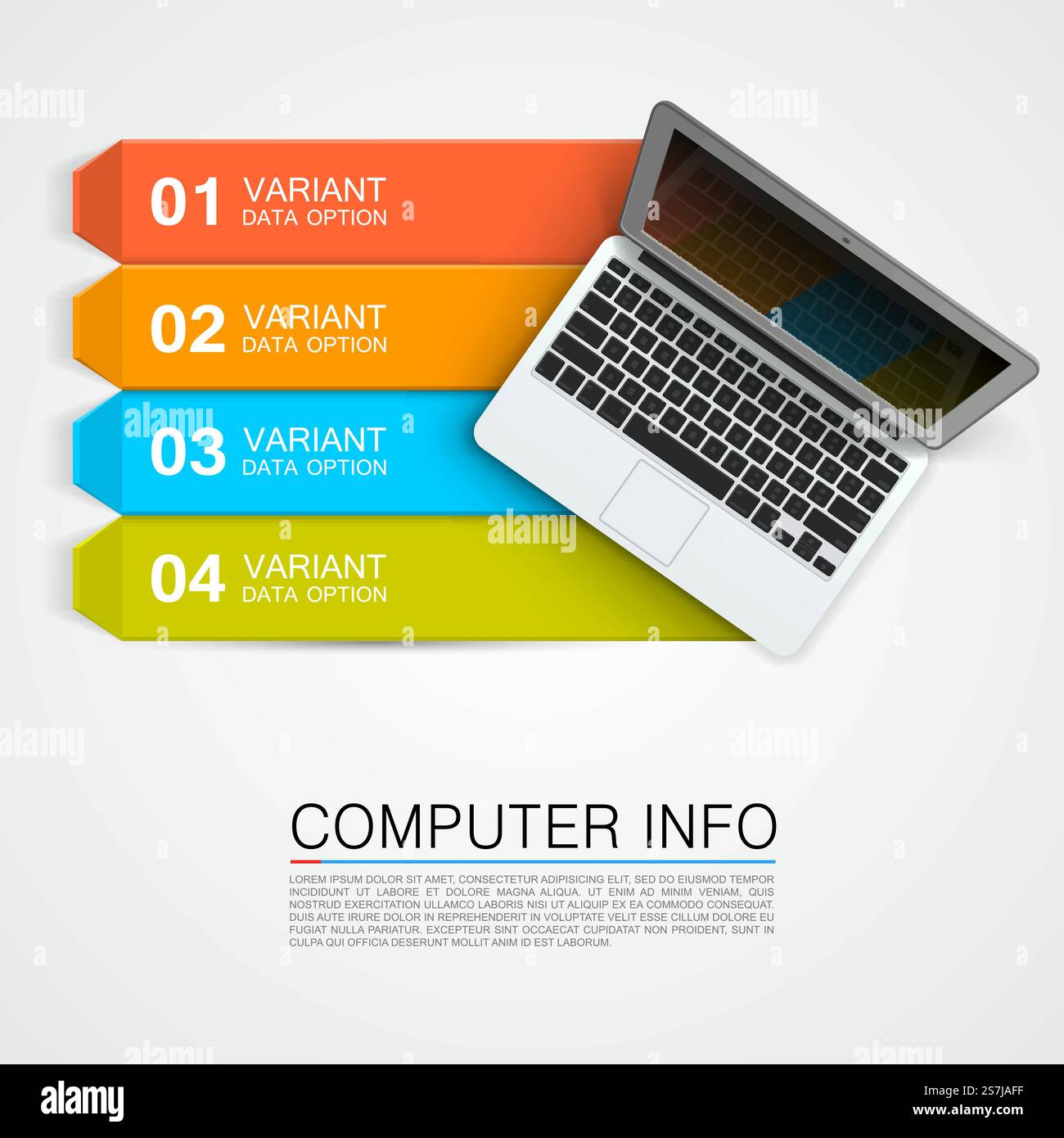 Computer info banner art creative. Vector illustration Stock Vector ...