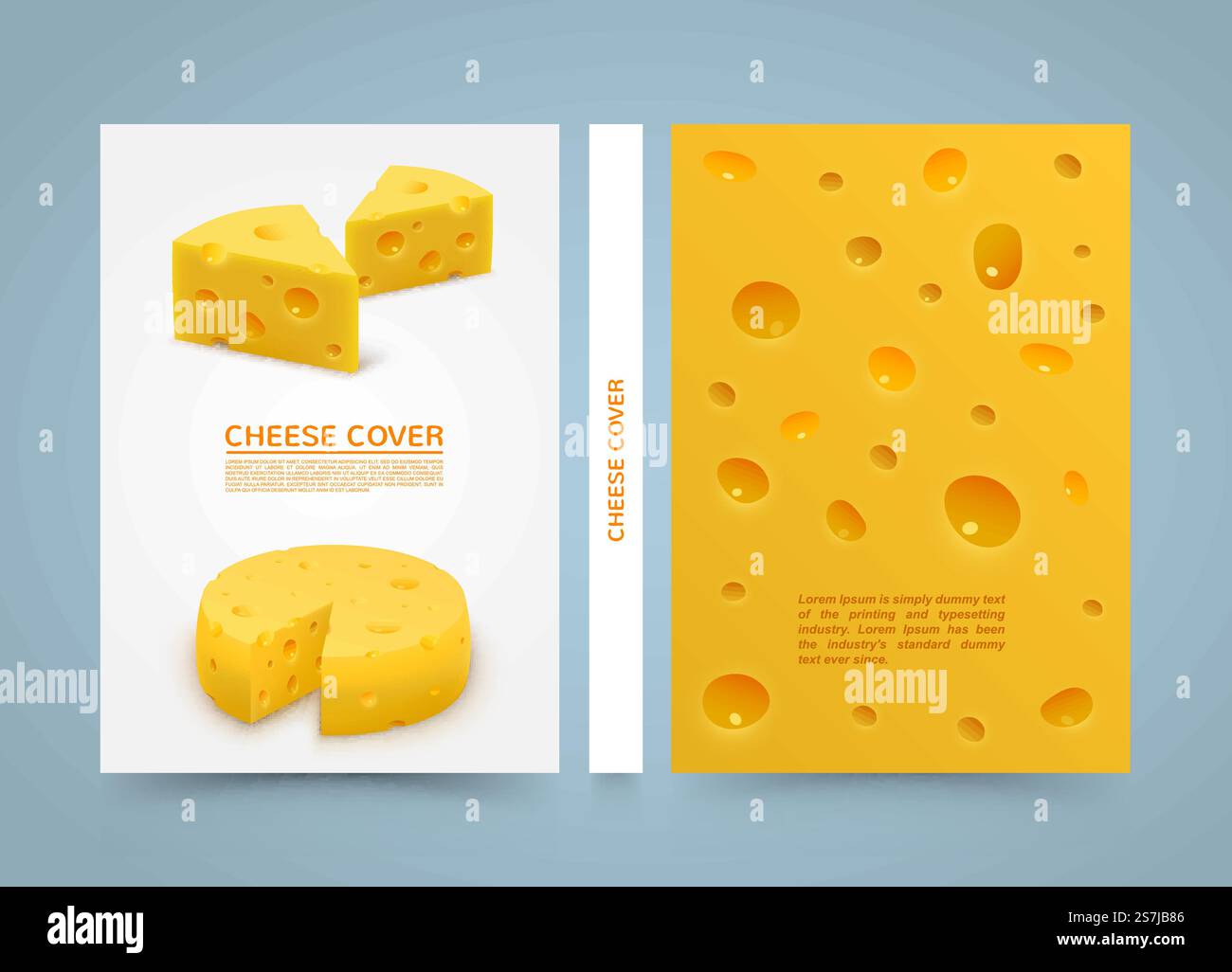 Flyer cheese banner book. A4 size paper, Template design element ...