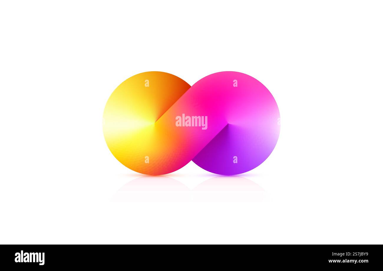 Infinity symbol with color gradient art. Vector illustration. Infinity ...