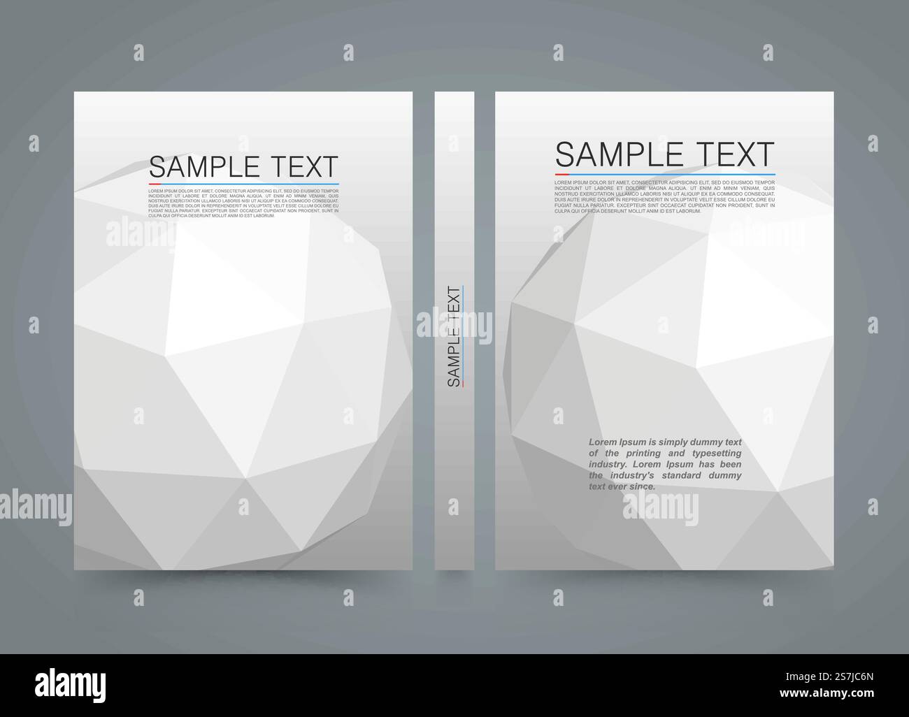 Polygon cover. banner 3d sphere book. A4 size paper, Template design ...