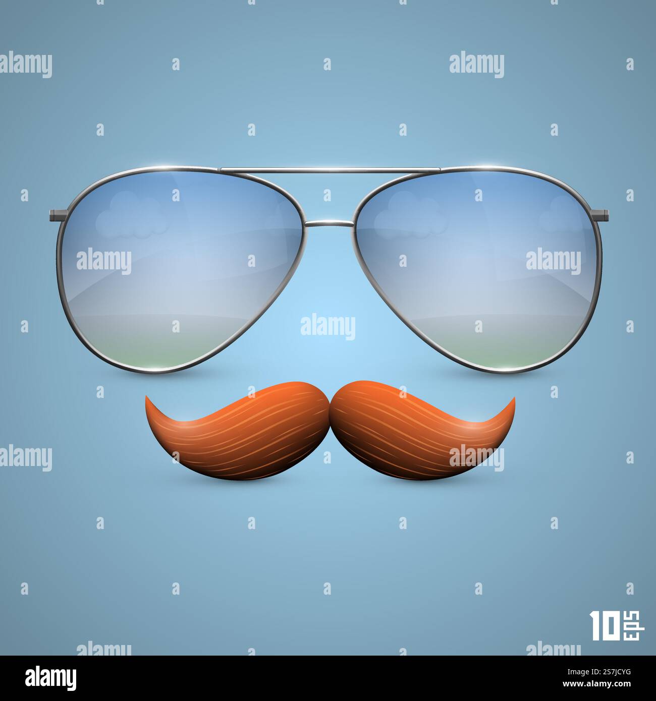 Glasses with a mustache object. Vector illustration art 10eps. Glasses ...