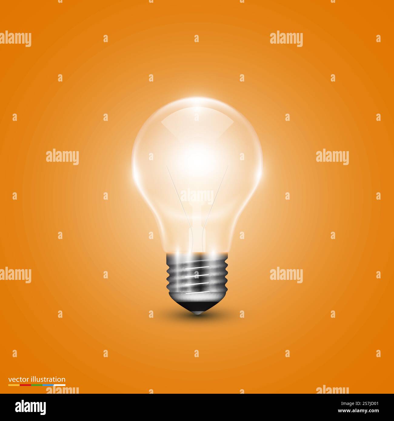 Vector light bulb on background. Illustration art 10eps. Vector light ...