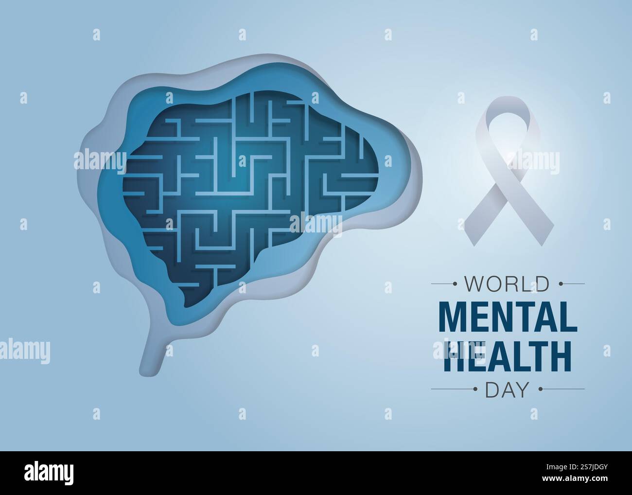 World mental health day, Maze Brain and mental health, Encephalography ...