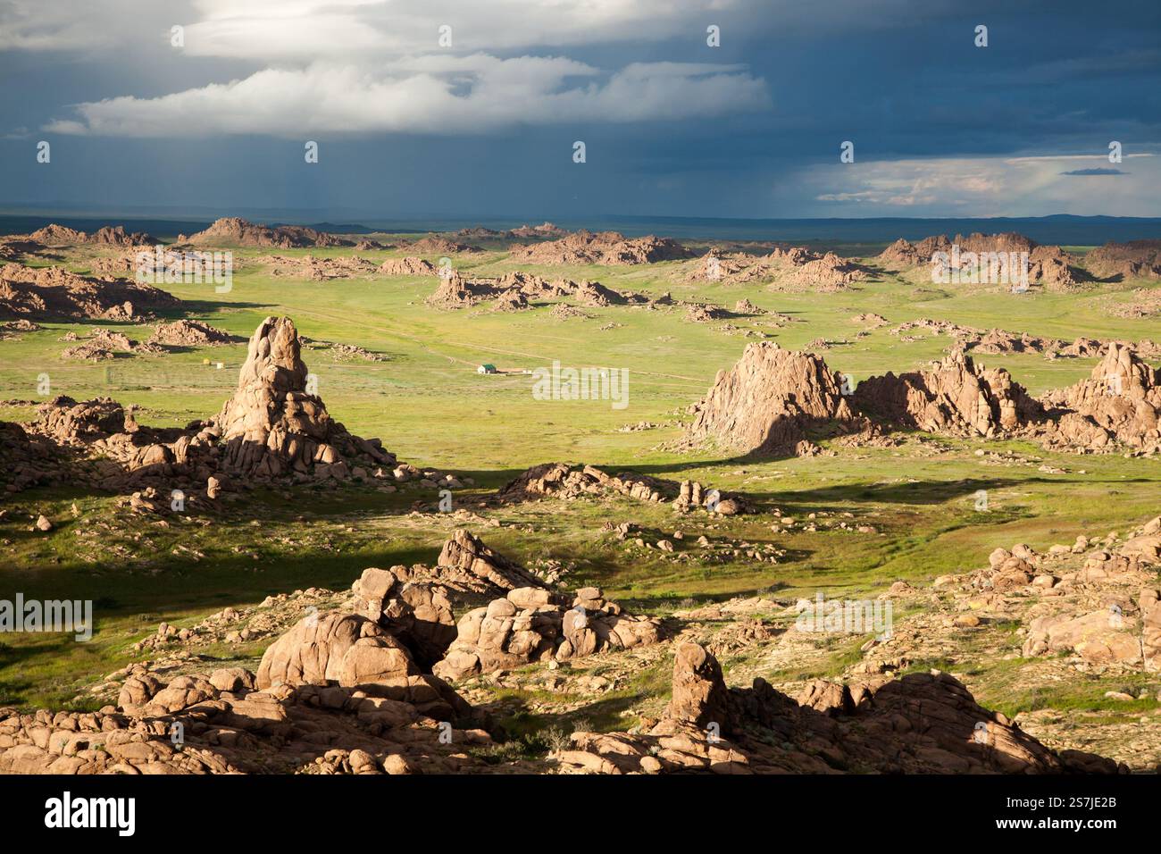 Ikh gazriin chuluu National Park landscape, Mongolia. Gobi desert area ...