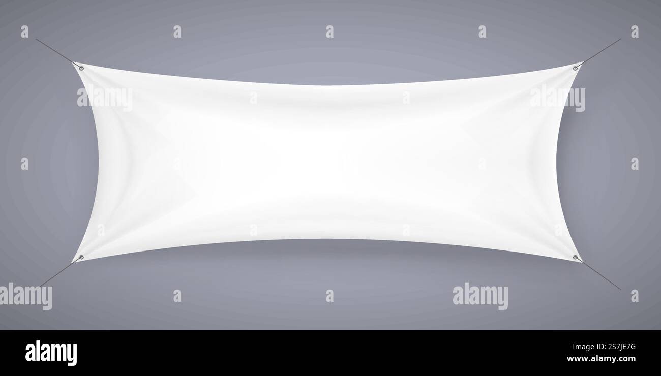 The cloth banner signboard isolated background . Vector illustration ...