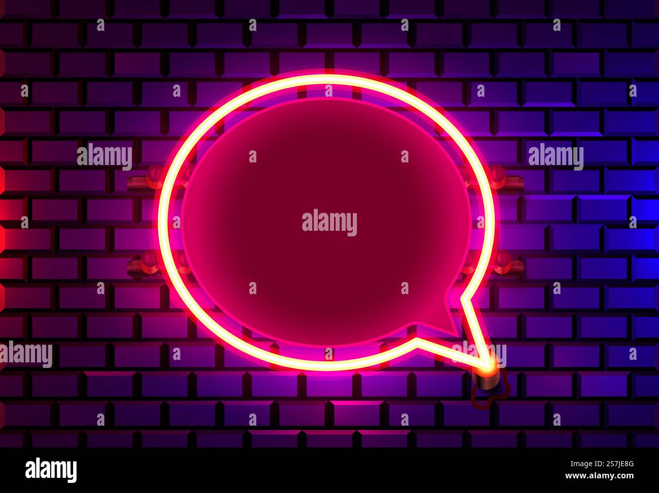 Neon frame sign in the shape of a chat. template design element. Vector ...